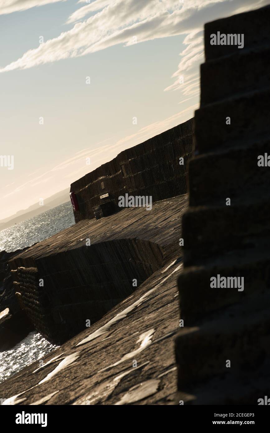Beautiful historic Lyme Regis Dorset UK. UNESCO site, famous fossil ...