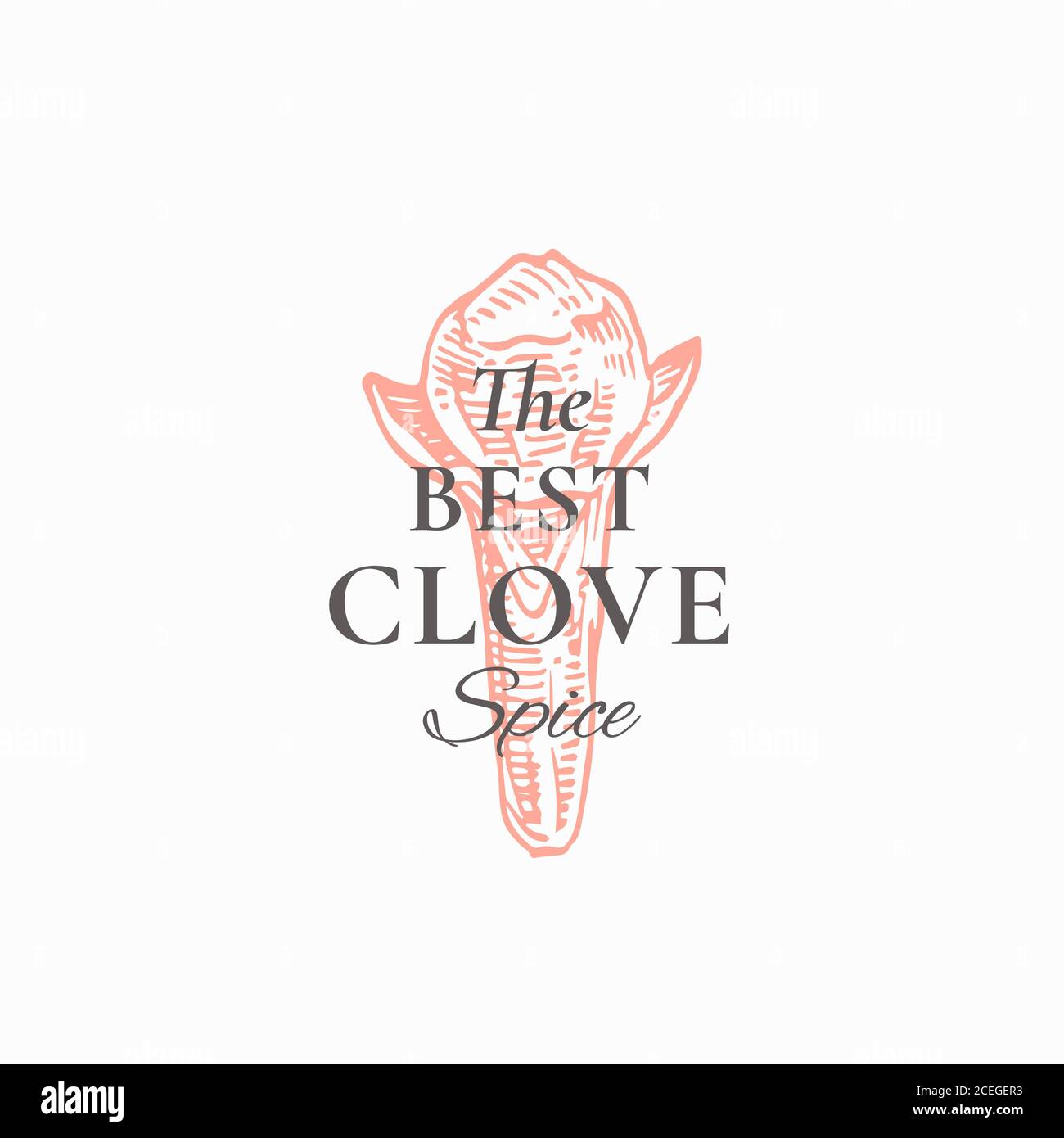 Best Clove Spices Abstract Vector Sign, Symbol or Logo Template. Hand ...
