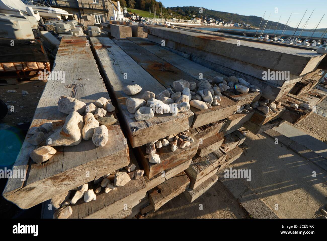 Beautiful historic Lyme Regis Dorset UK. UNESCO site, famous fossil ...