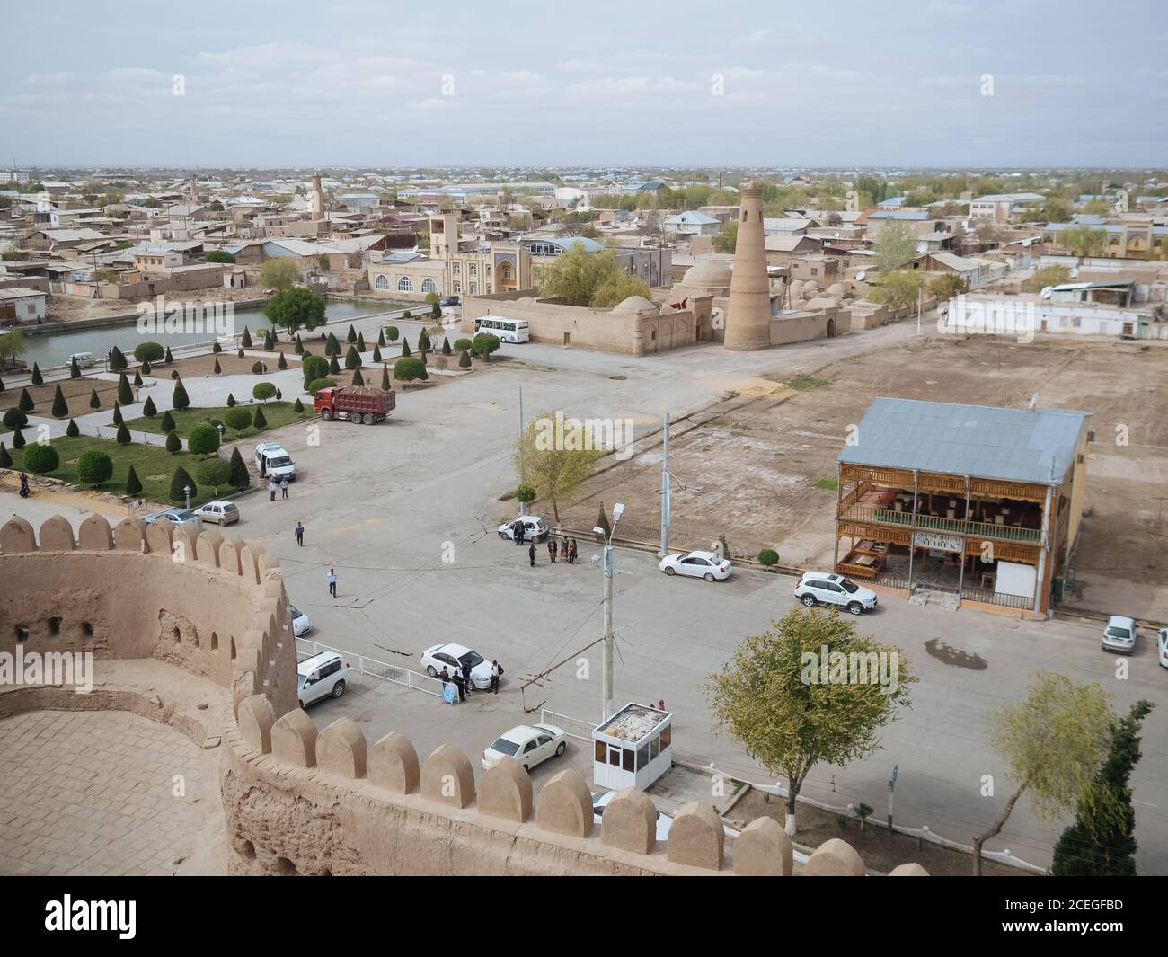 Cityscape from above old stone buildings streets oriental city hi-res ...