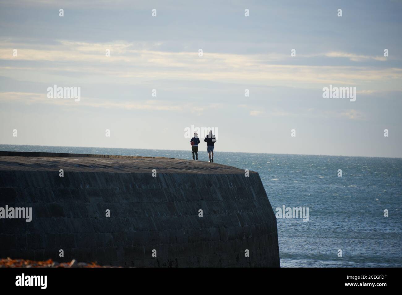 Beautiful historic Lyme Regis Dorset UK. UNESCO site, famous fossil ...