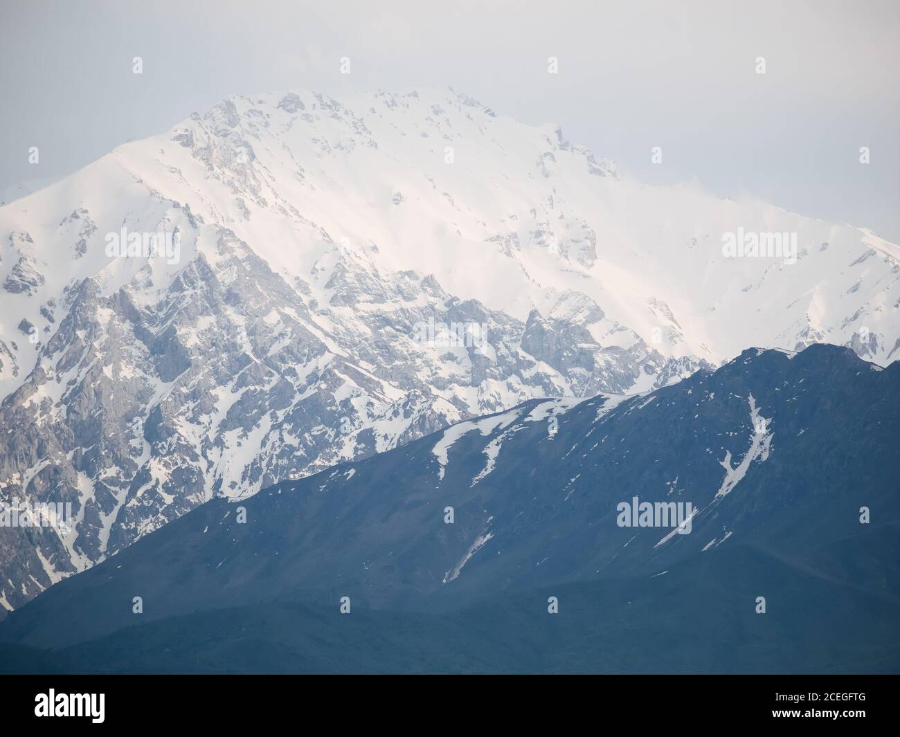 Beautiful scenery of snowy mountains in Uzbekistan Stock Photo - Alamy