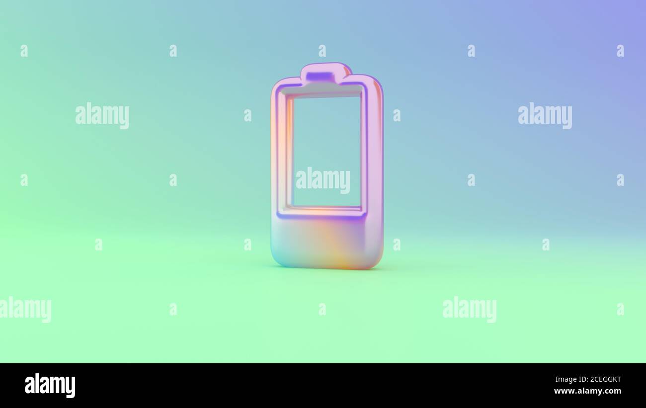 Colorful vibrant 3d rendering puffed vertical symbol of one fourth ...