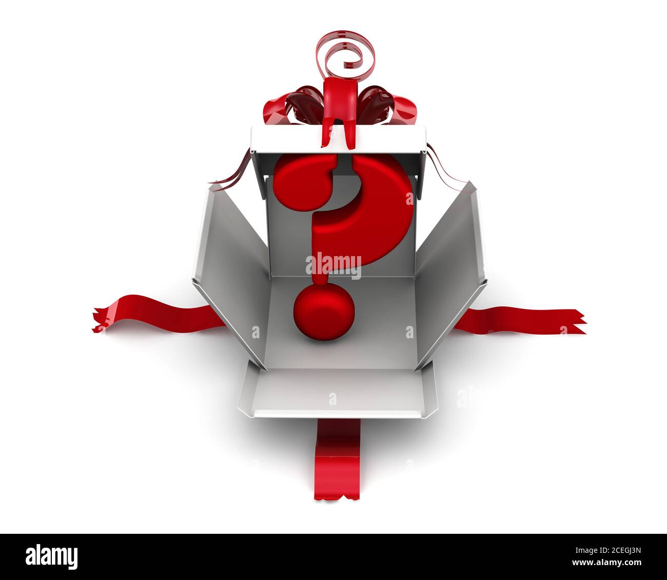 What to present? The problem of choosing a gift. Red question mark ...