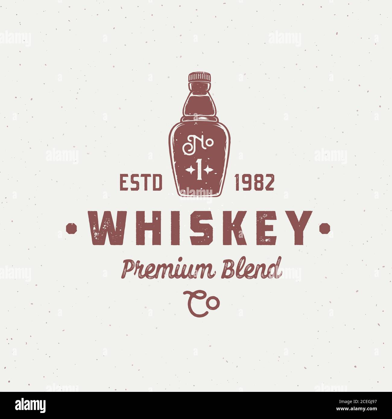 Premium Blend Whiskey Abstract Vector Sign, Symbol or Logo Template ...
