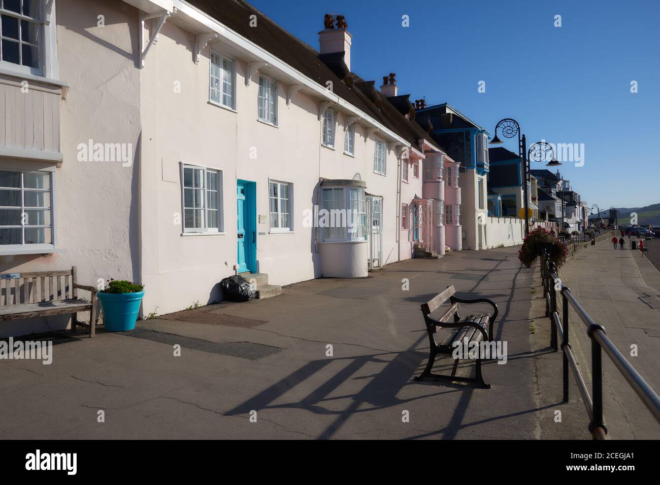 Beautiful historic Lyme Regis Dorset UK. UNESCO site, famous fossil ...