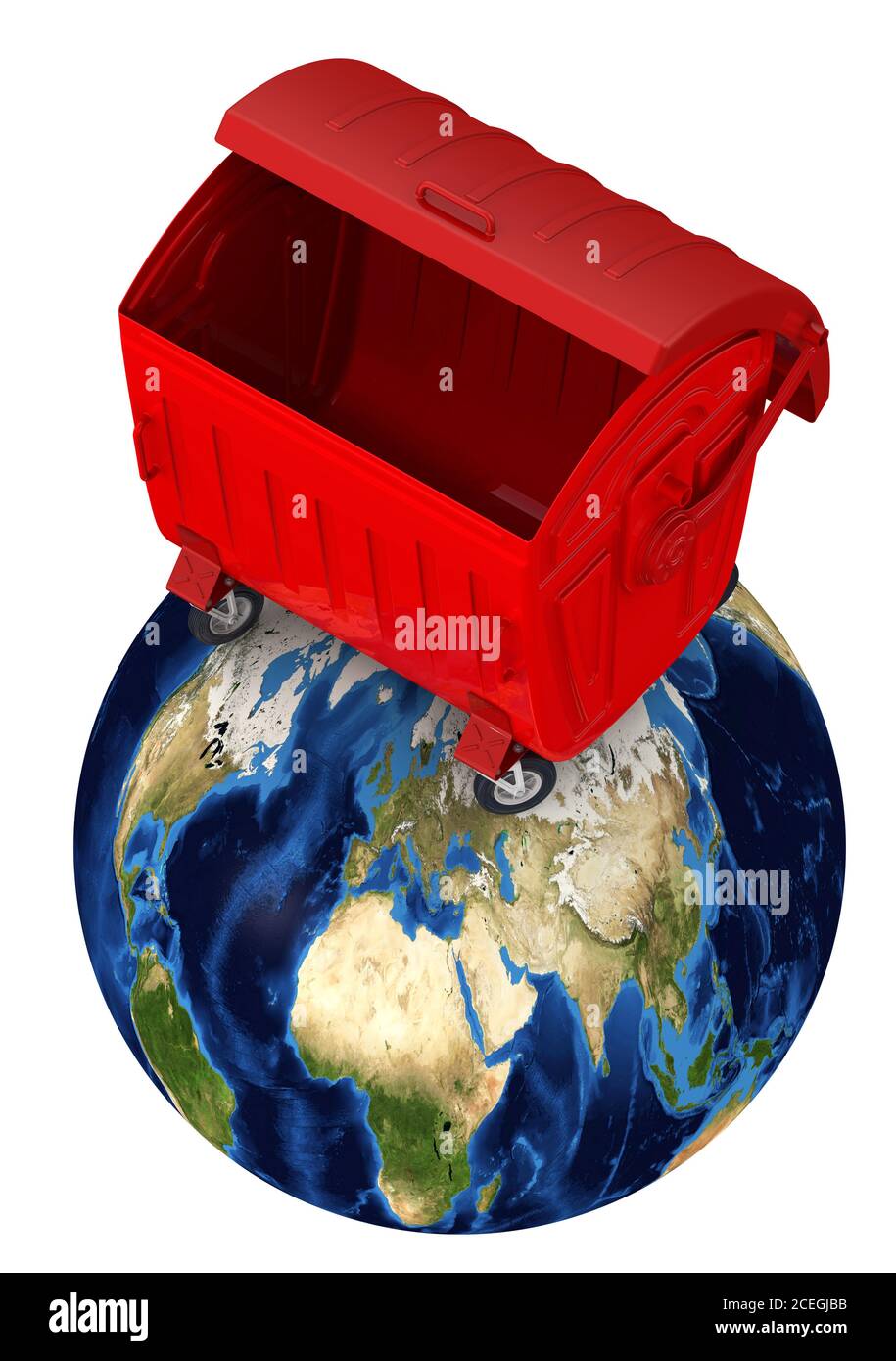 The problem of recycling on a global scale. On the planet Earth stands ...