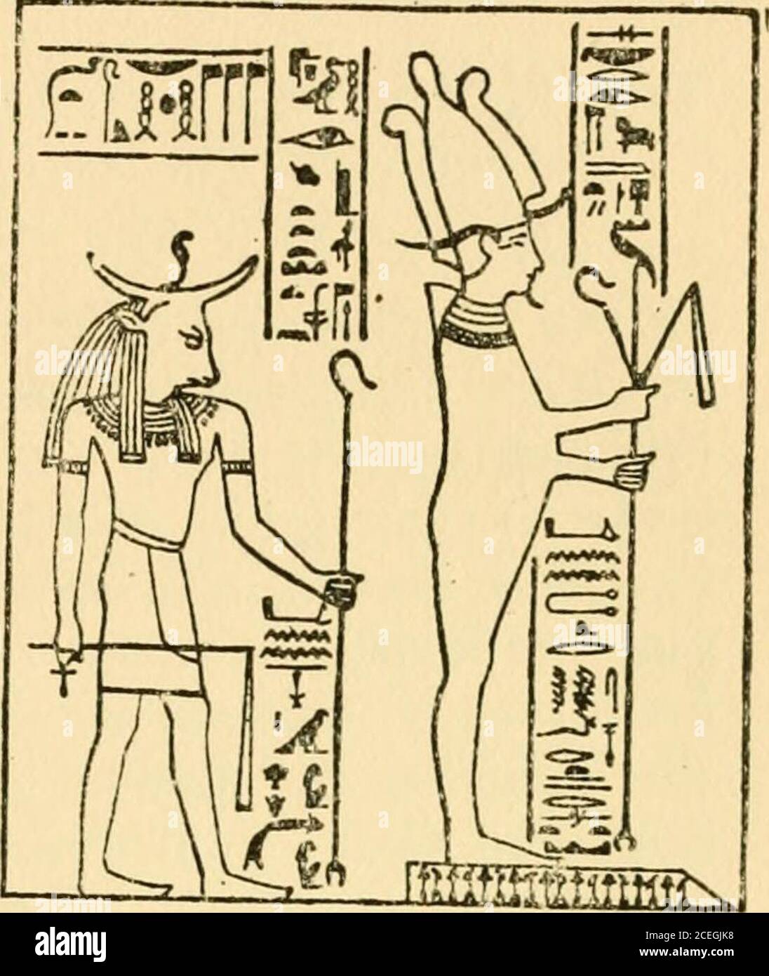 . Osiris and the Egyptian resurrection;. urmounted by two plumes, and ...