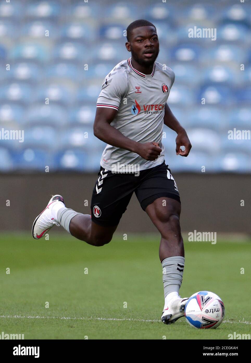 Charlton Athletic's Deji Oshilaja in action during the EFL Trophy, Southern Group G match at The ...