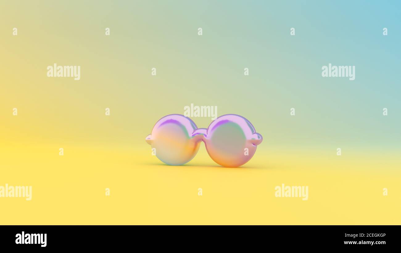 Colorful vibrant 3d rendering puffed symbol of circular hippie ...