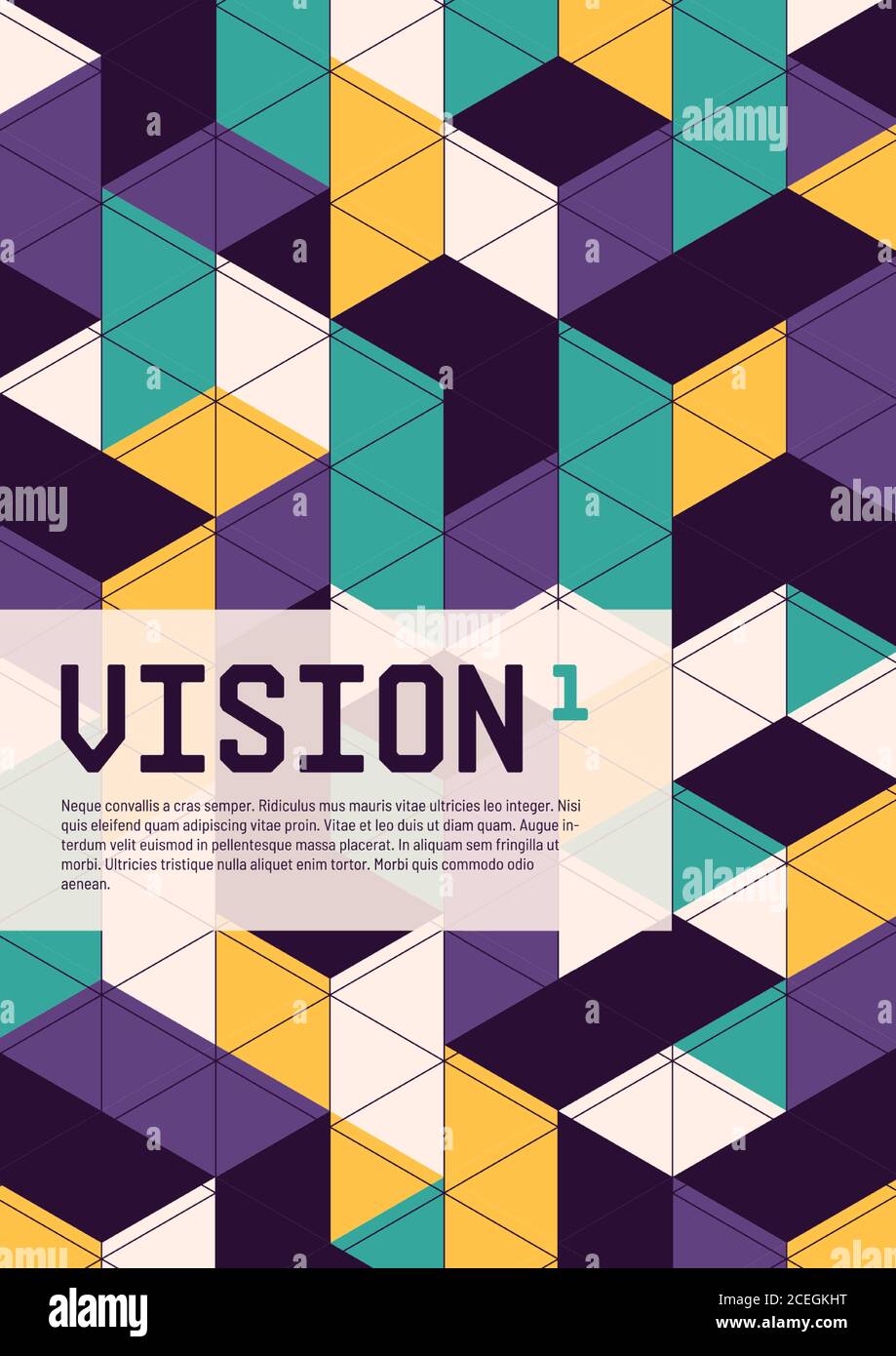 Isometric abstract cover, poster, background vector design Stock Vector ...