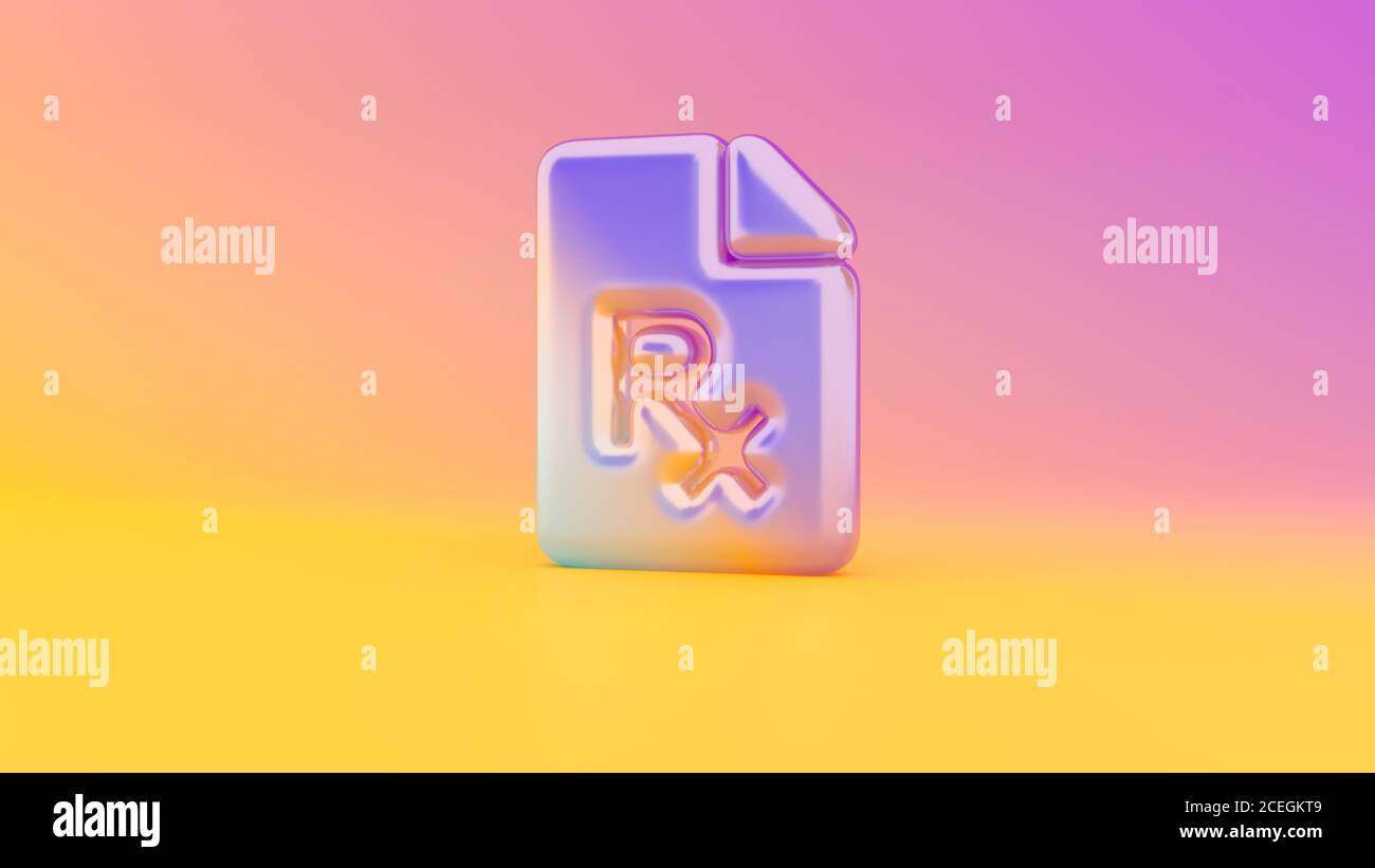 Colorful vibrant 3d rendering puffed symbol of paper with bent corner ...