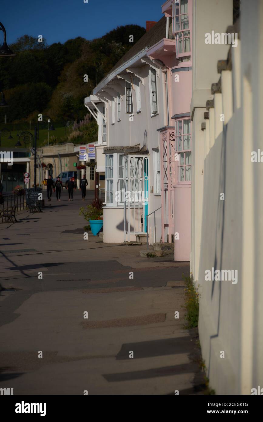 Beautiful historic Lyme Regis Dorset UK. UNESCO site, famous fossil ...