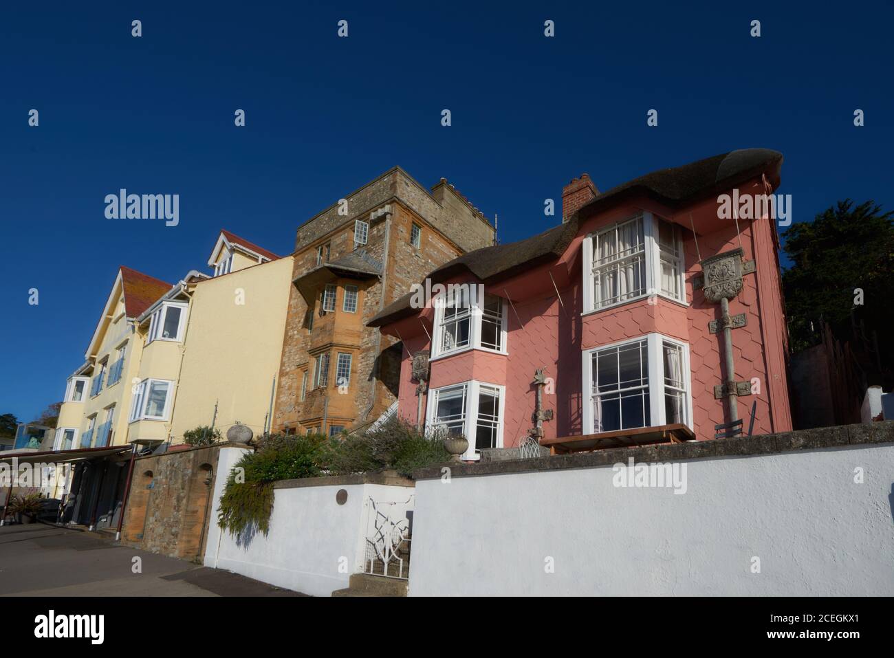 Beautiful historic Lyme Regis Dorset UK. UNESCO site, famous fossil ...