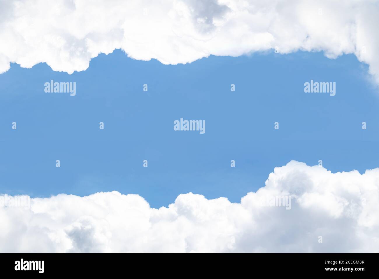 Beautiful frame blue sky with cloudy background and texture. Copy space ...