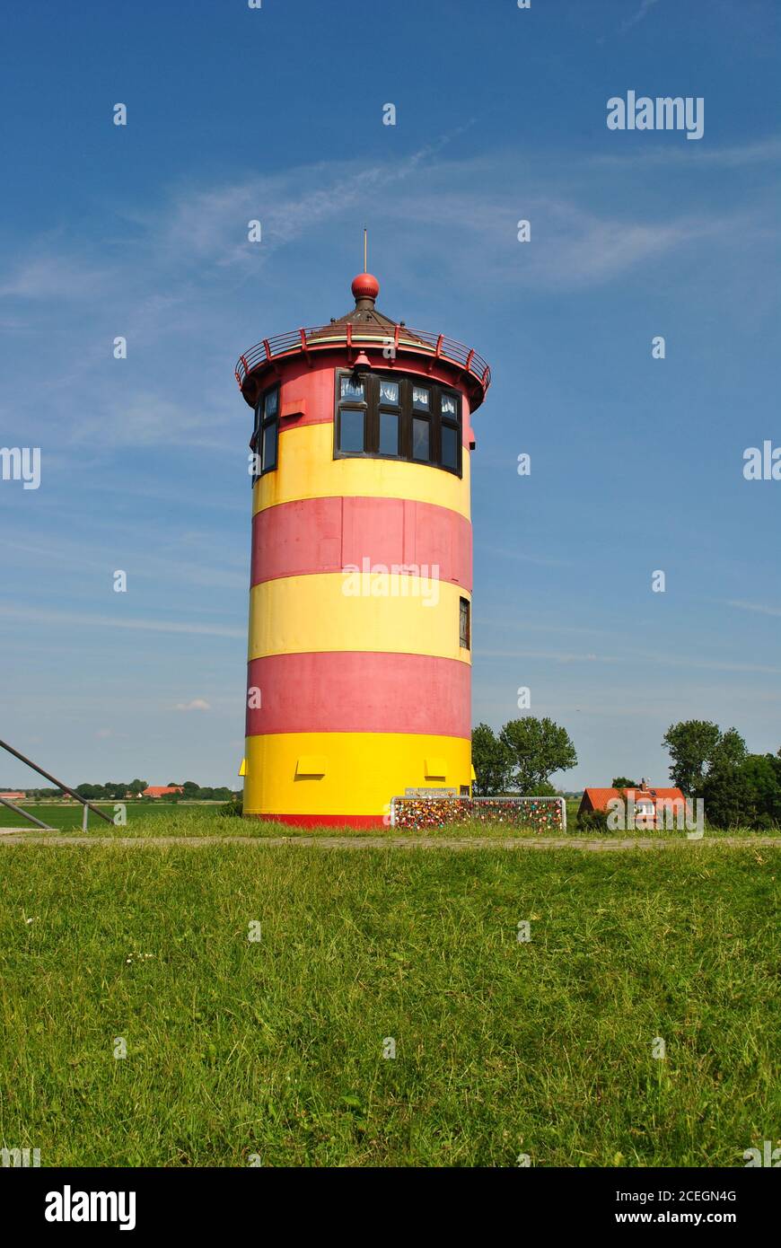 Vertical shot of the Pilsum lighthouse in Germany Stock Photo - Alamy