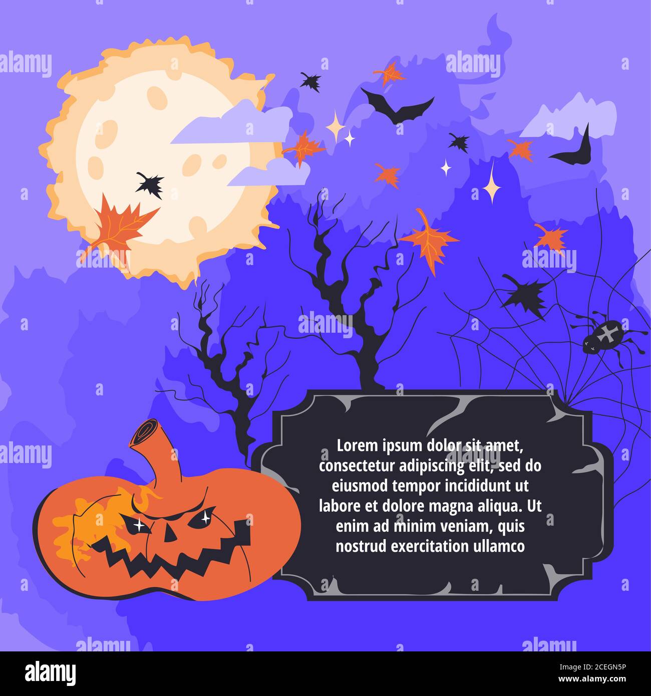 Illustration demon on poster Stock Vector Images - Alamy