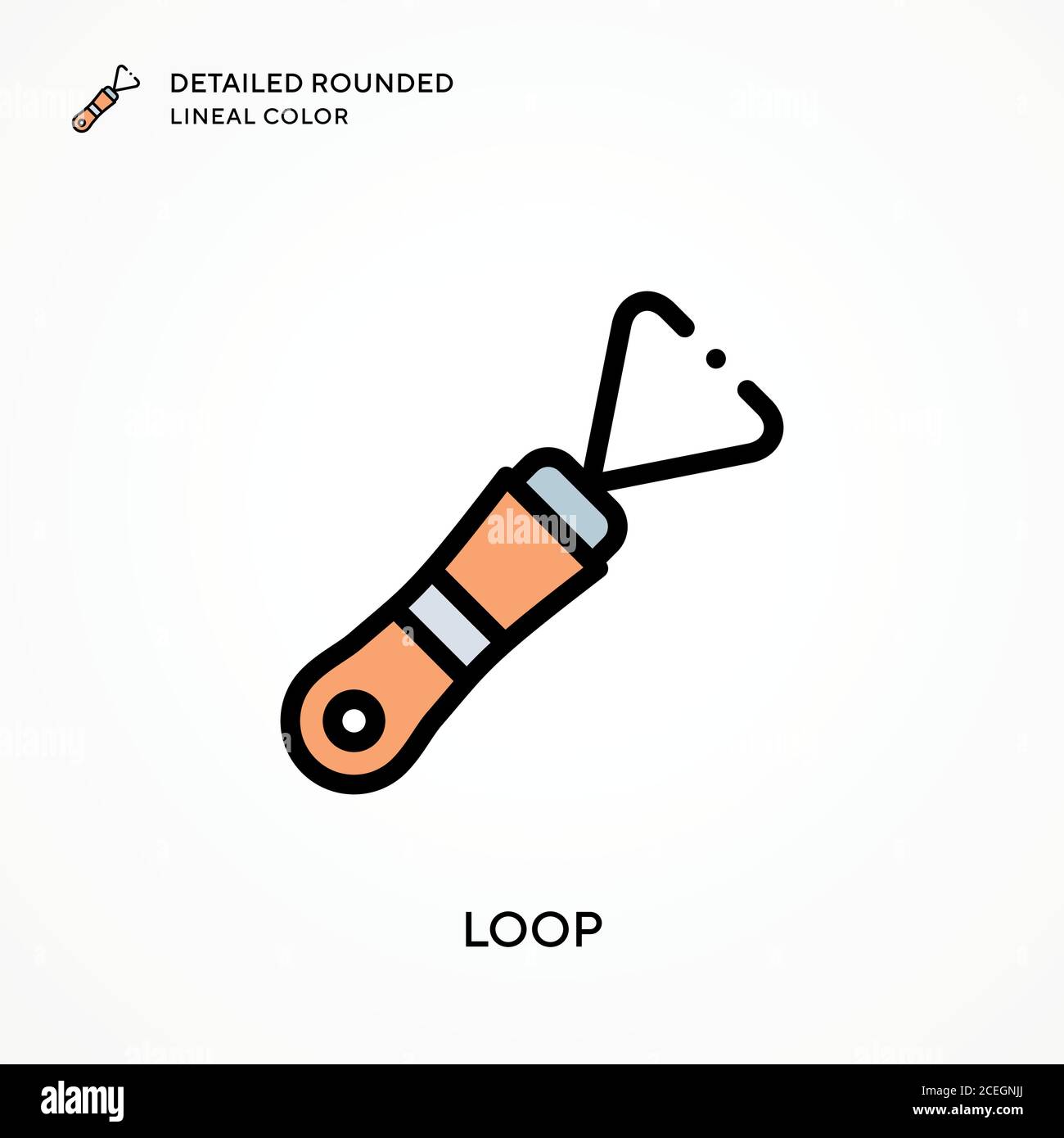 Loop detailed rounded lineal color. Modern vector illustration concepts ...