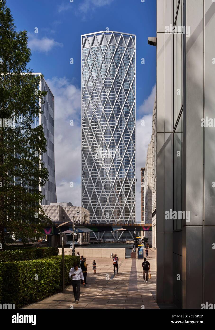 View from east with Jubilee Park. Newfoundland Tower, London, United ...