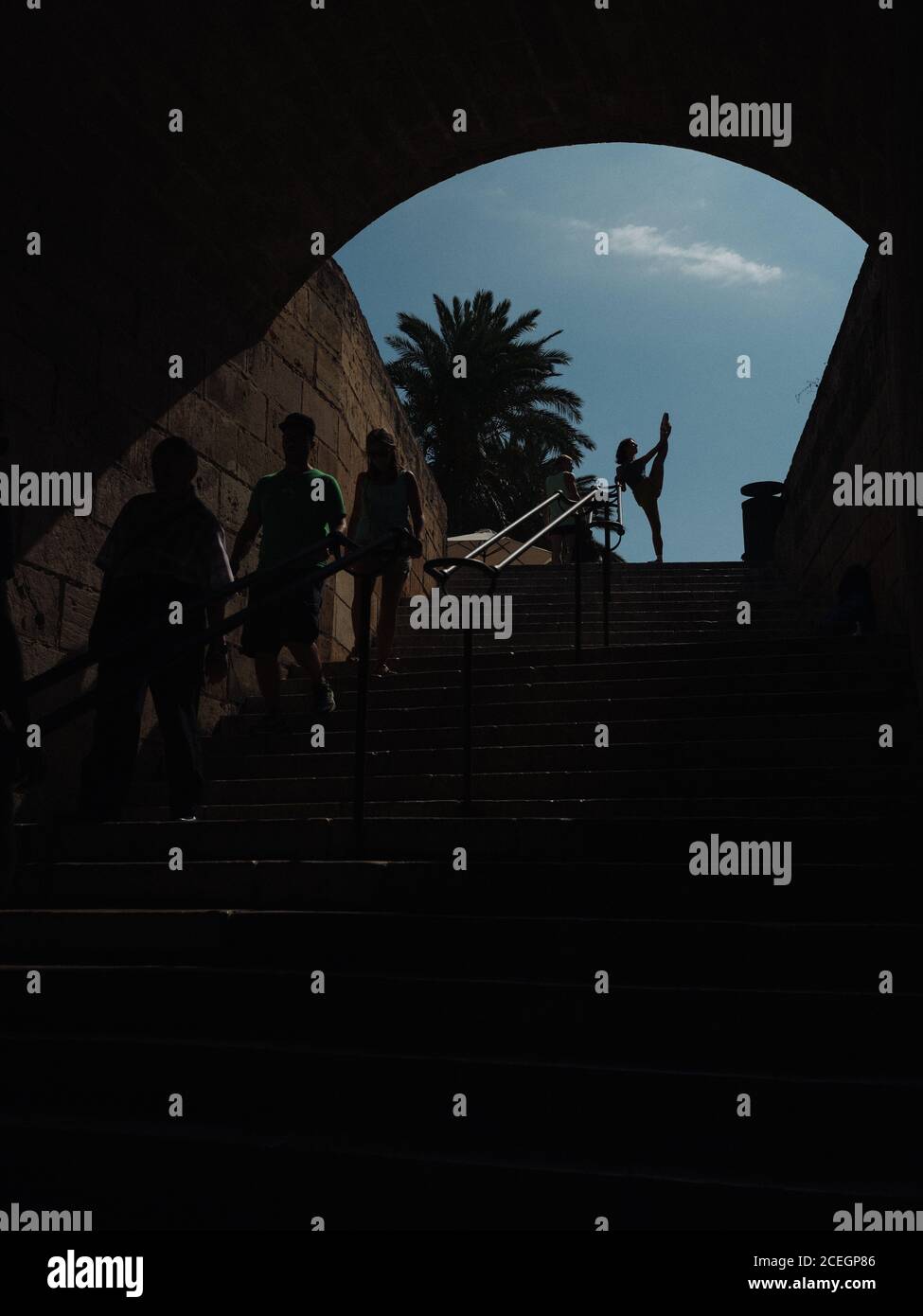 Ballerina on stairs hi-res stock photography and images - Alamy