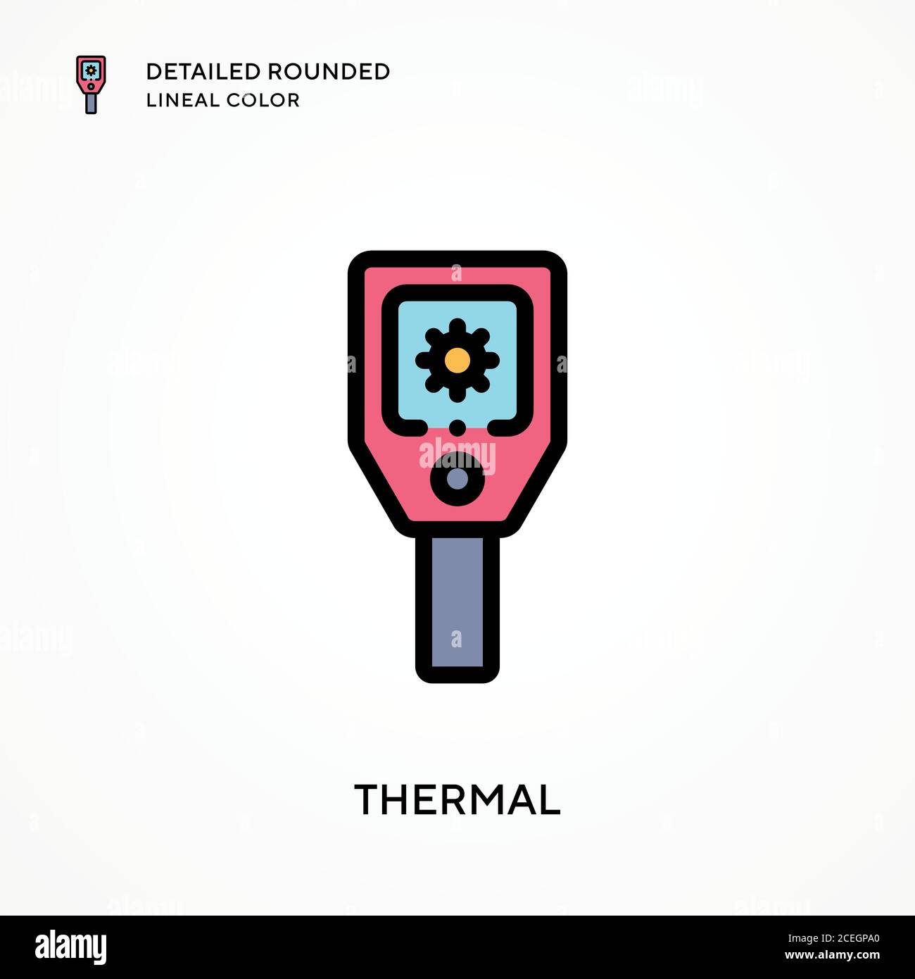 Thermal detailed rounded lineal color. Modern vector illustration concepts. Easy to edit and ...