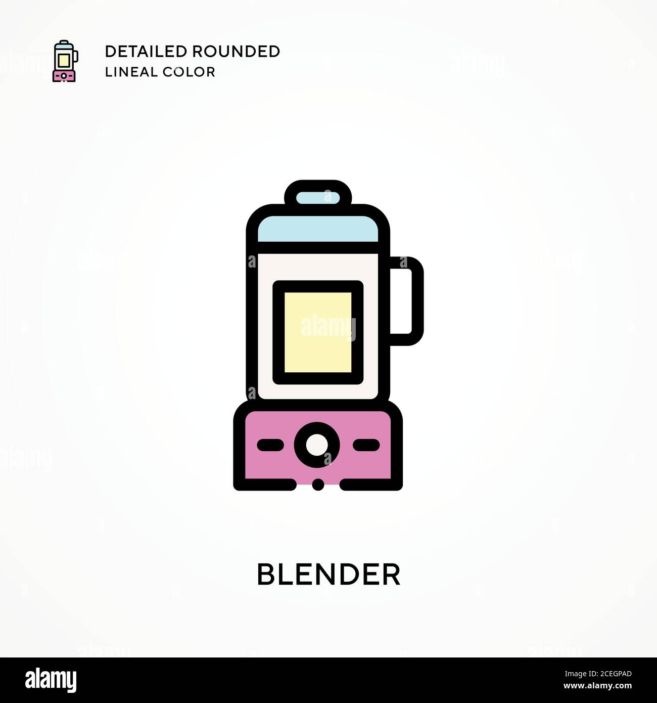 Blender detailed rounded lineal color. Modern vector illustration ...