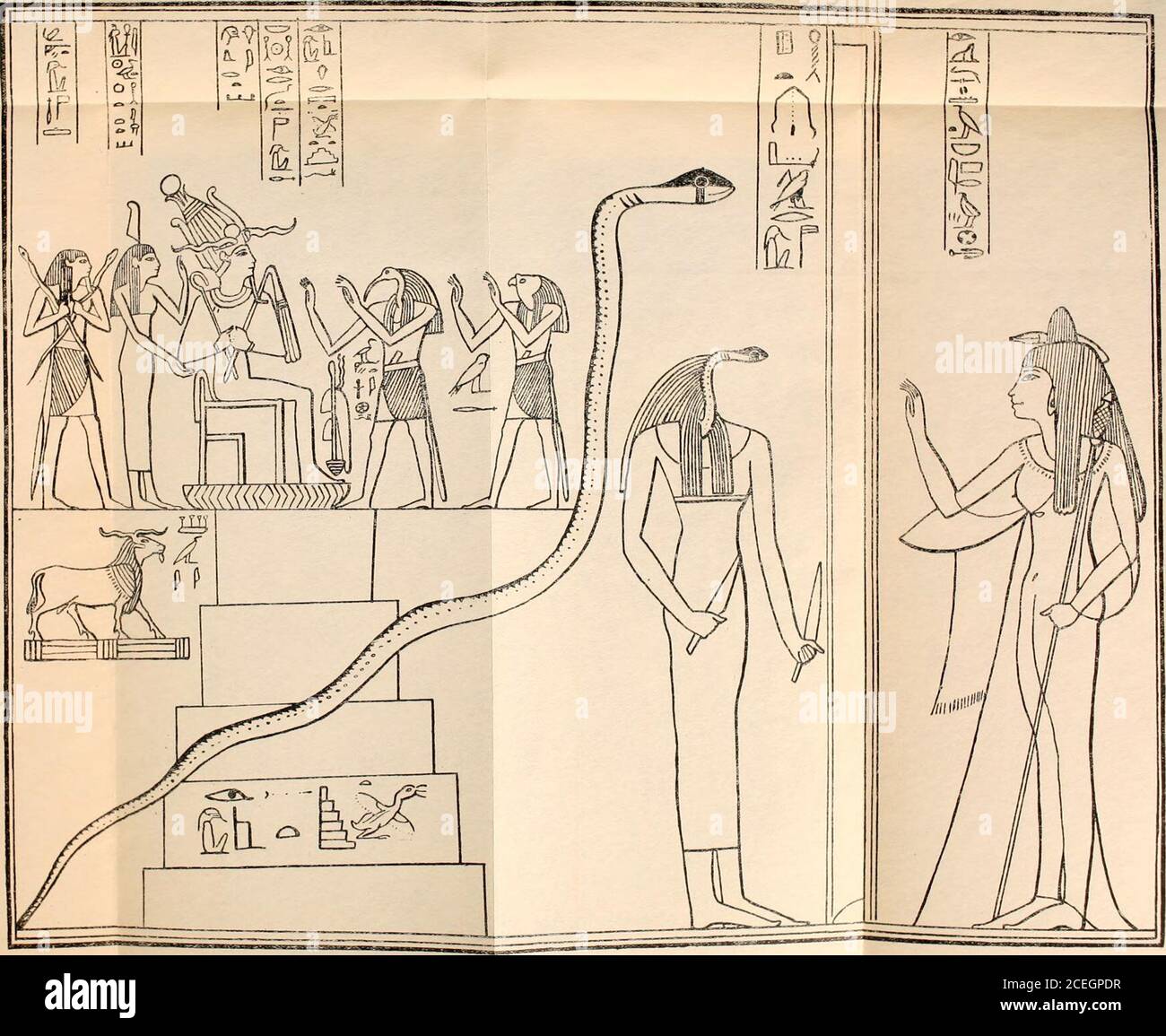 . Osiris and the Egyptian resurrection;. OSIRIS SEATED ON HIS THRONE ...