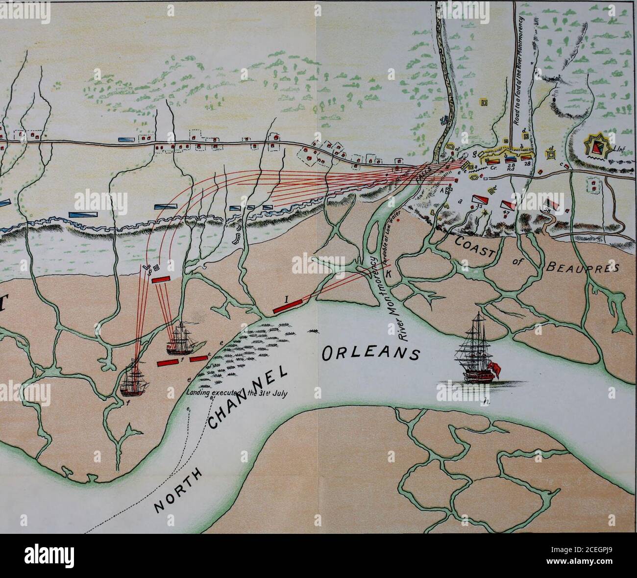 . The siege of Quebec and the battle of the Plains of Abraham Stock ...