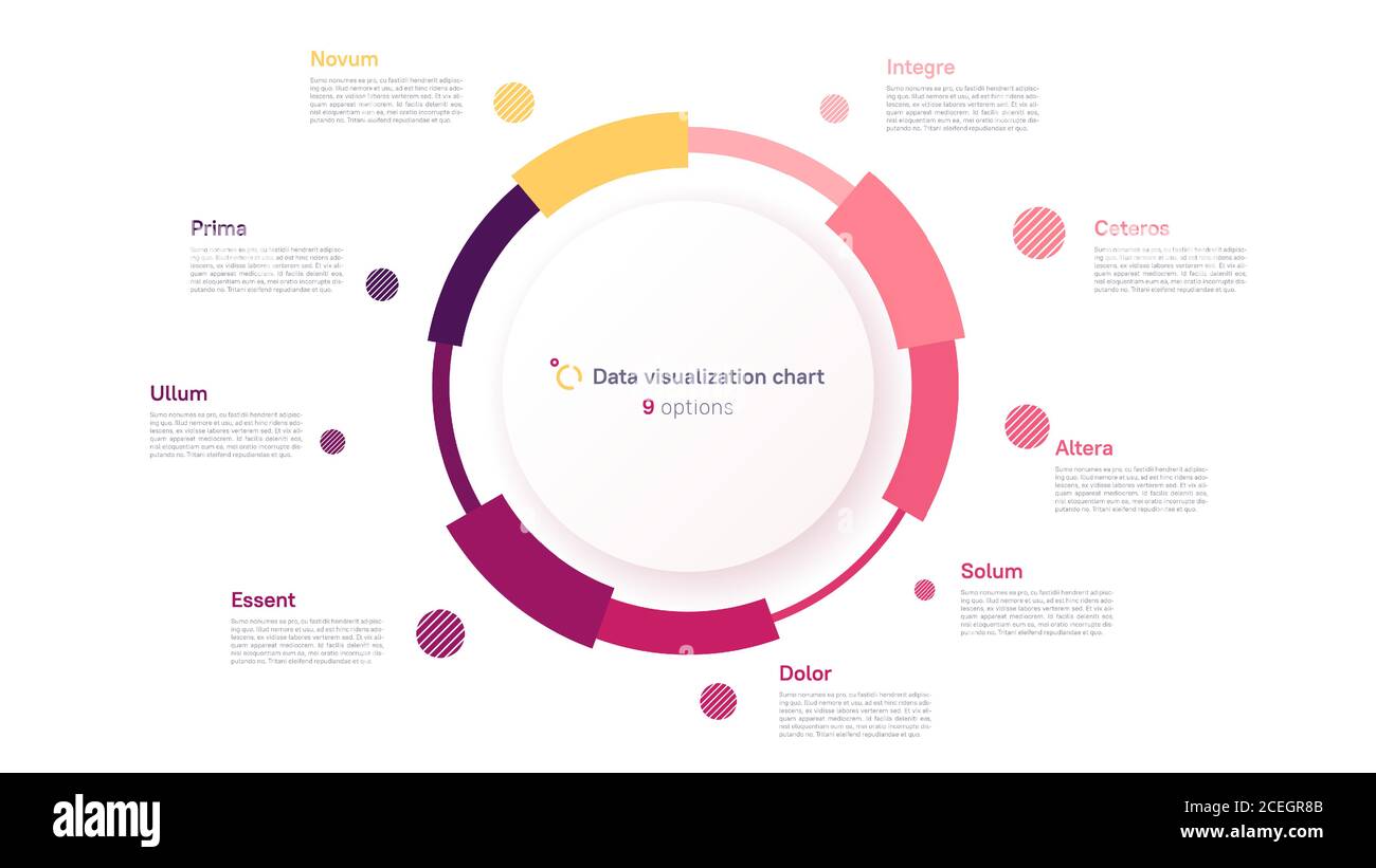 Vector circle chart design, modern template for creating infographics ...