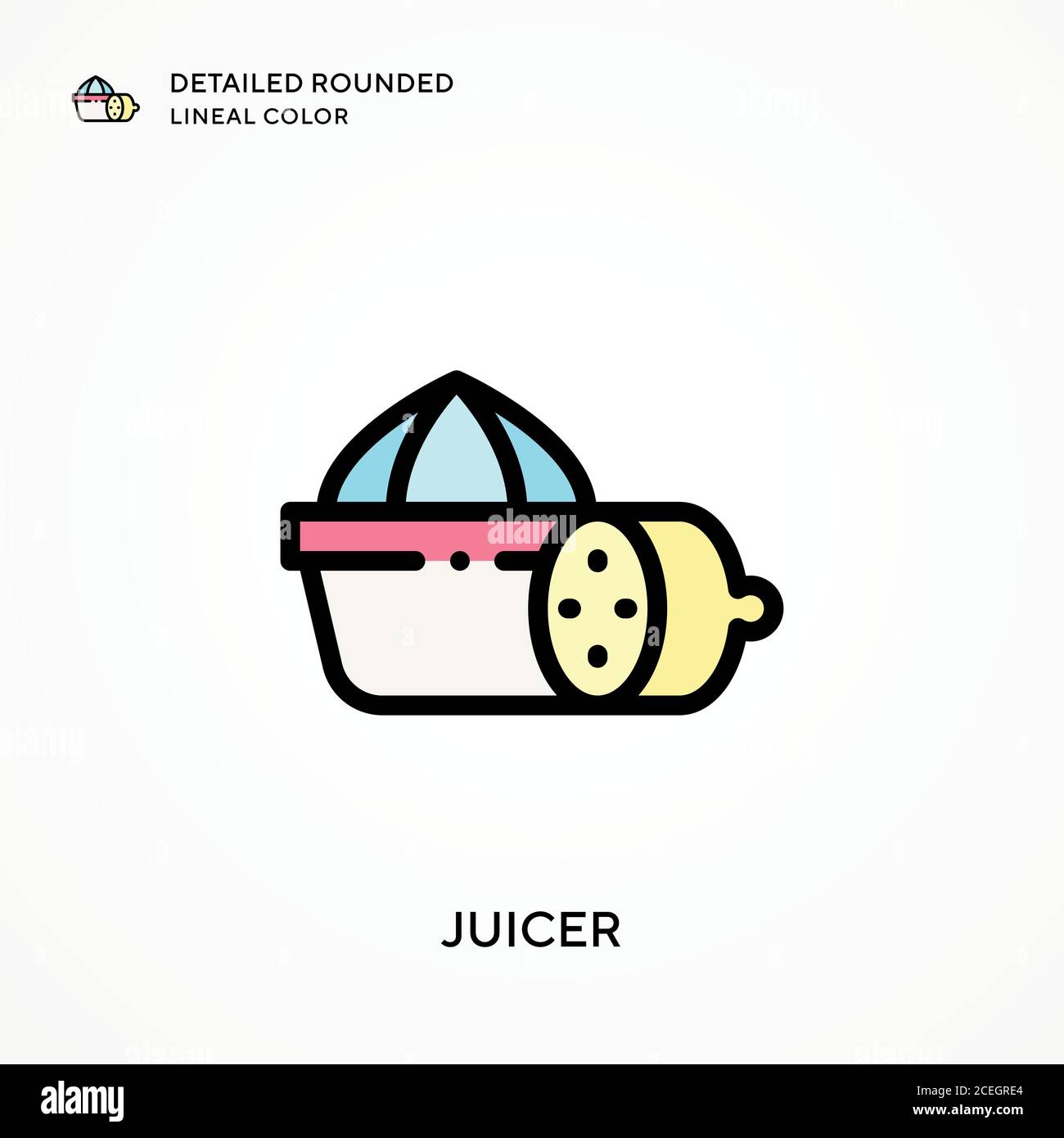 Juicer detailed rounded lineal color. Modern vector illustration concepts. Easy to edit and ...