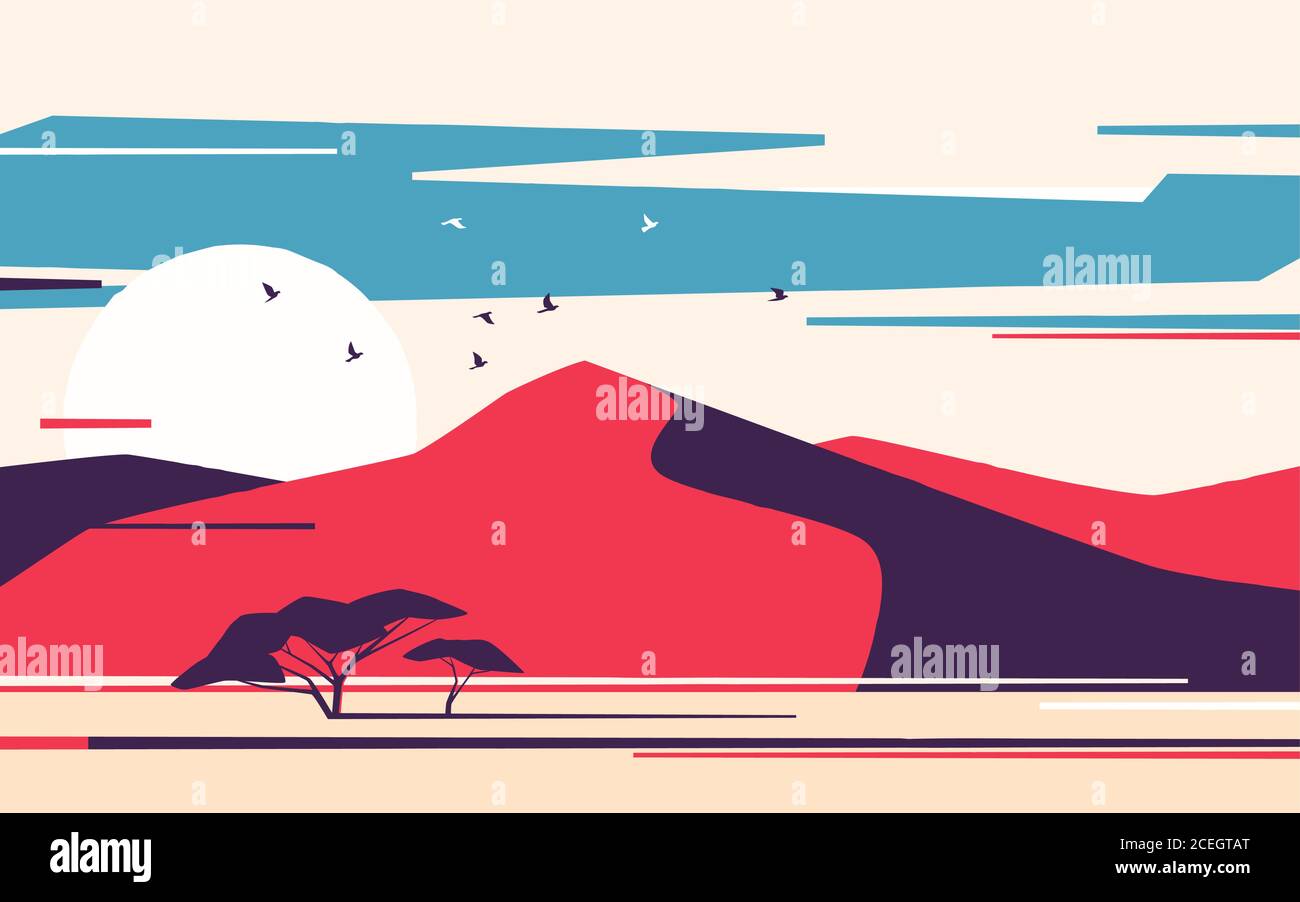 Namib desert sand dunes Stock Vector Images - Alamy