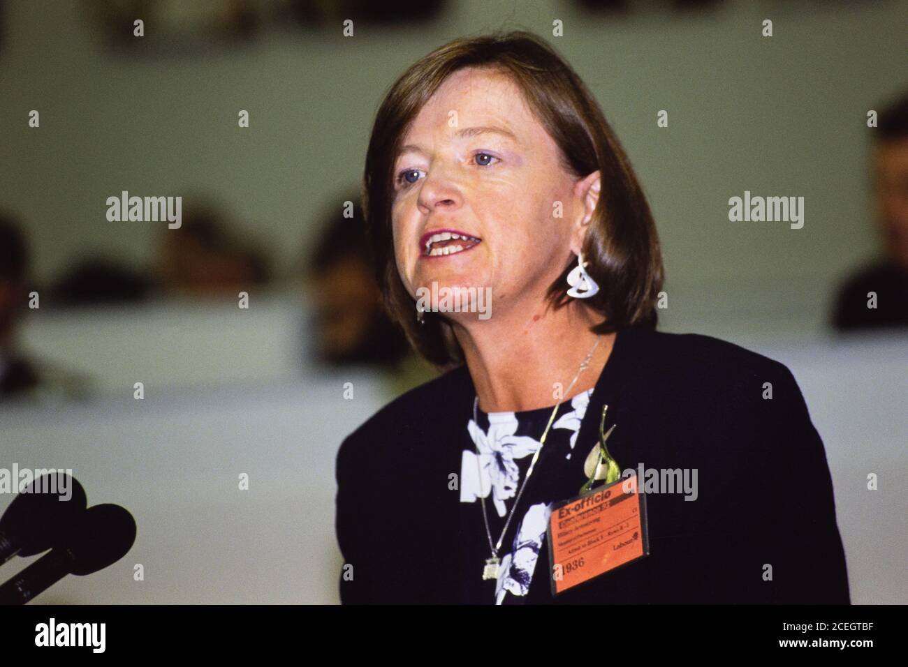 Hilary Armstrong MP speaking at Labour Party Conference 1991 in ...