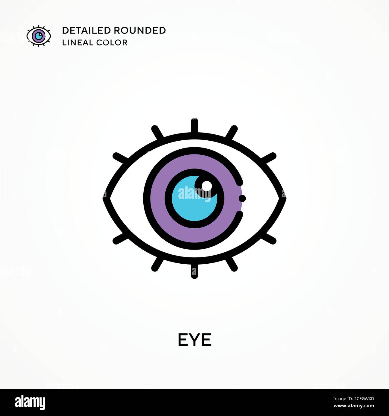 Eye detailed rounded lineal color. Modern vector illustration concepts ...