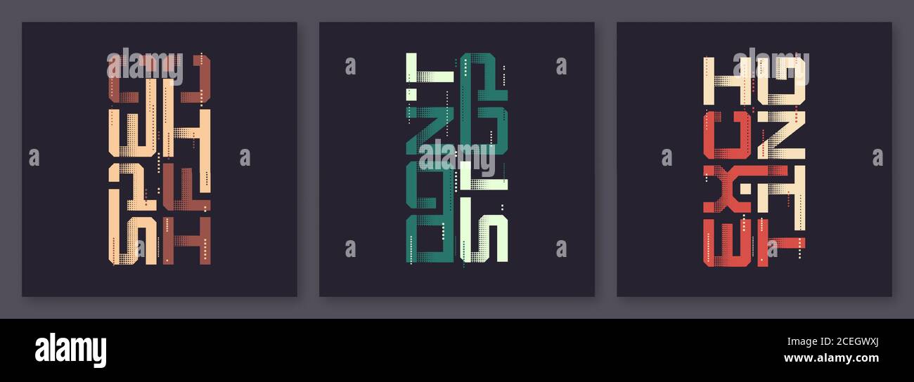 Set of graphic modern t-shirt vector designs, typography Stock Vector ...