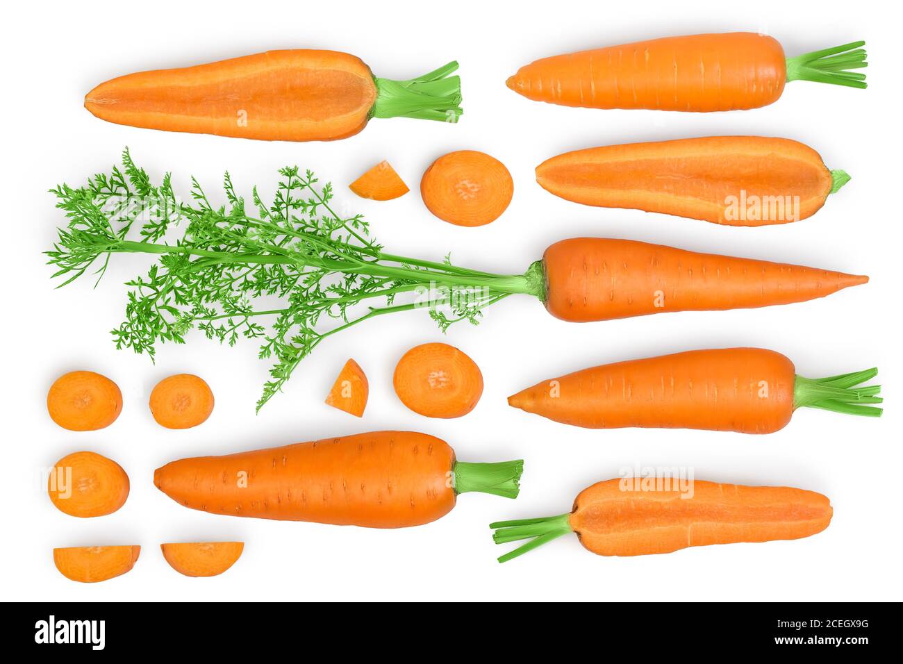 Carrot isolated on white background with clipping path and full depth ...