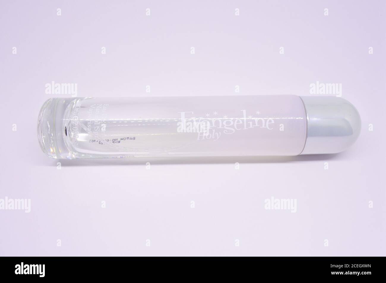 BLORA, INDONESIA - Aug 20, 2020: Evangeline Holy perfume on white ...