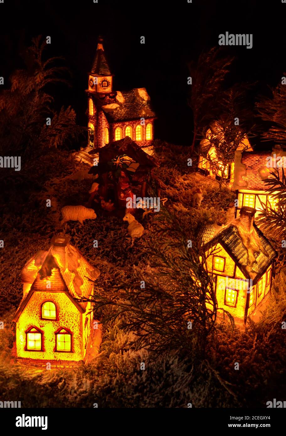 Model village christmas hi-res stock photography and images - Alamy