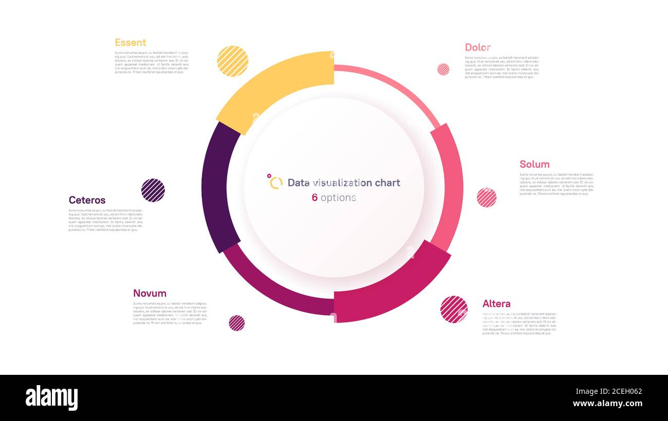 Vector circle chart design, modern template for creating infographics ...