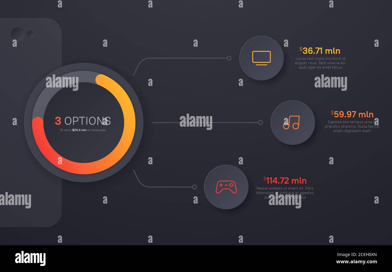 Vector Presentation Infographic Structure Chart Design Three Options Stock Vector Image And Art