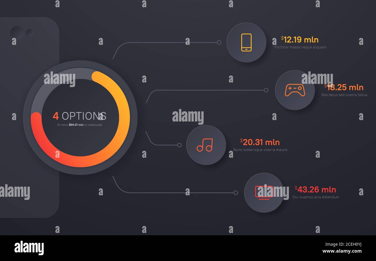 Vector Presentation Infographic Structure Chart Design Four Options Stock Vector Image And Art