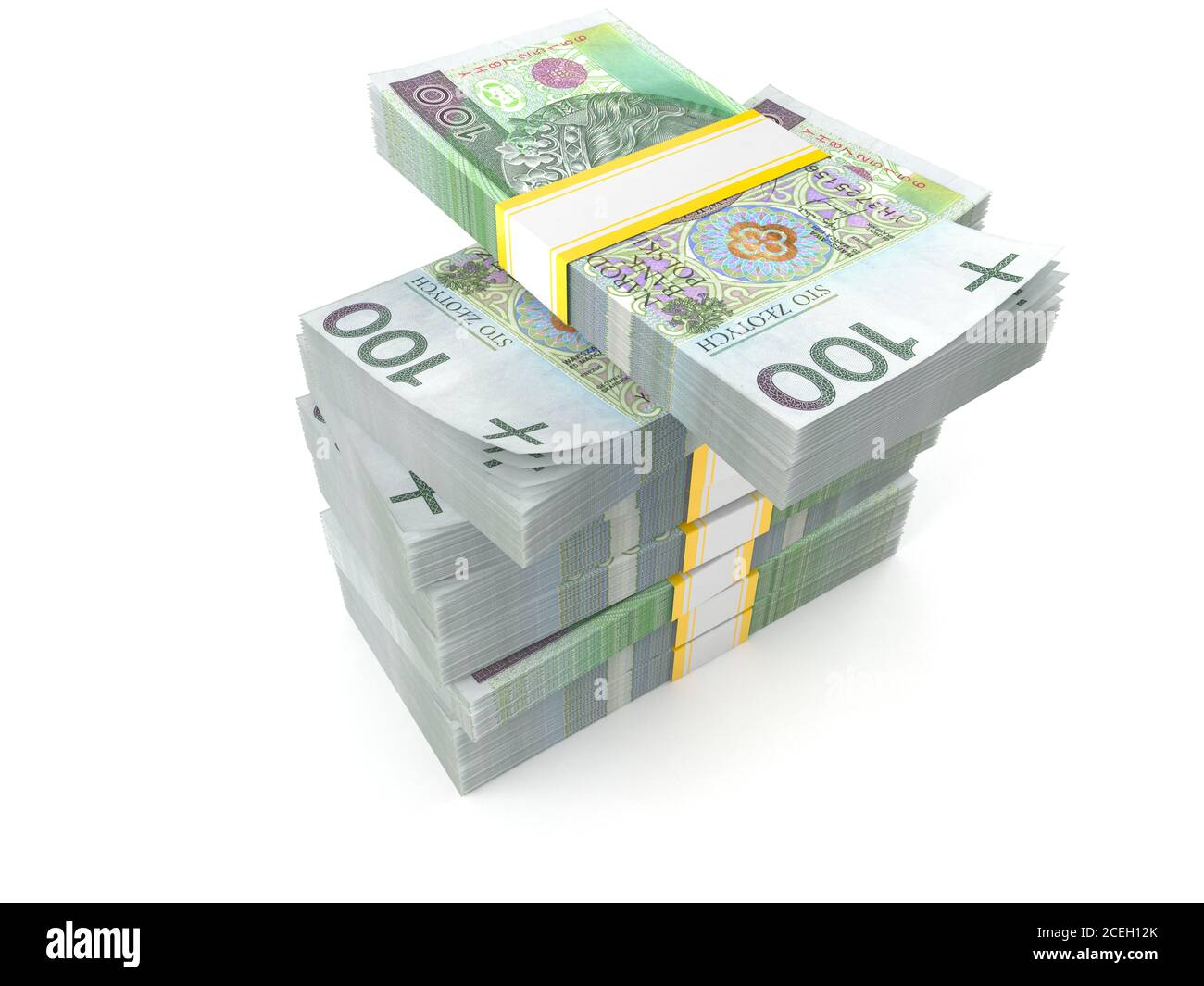 Polish zloty currency isolated on white background Stock Photo - Alamy