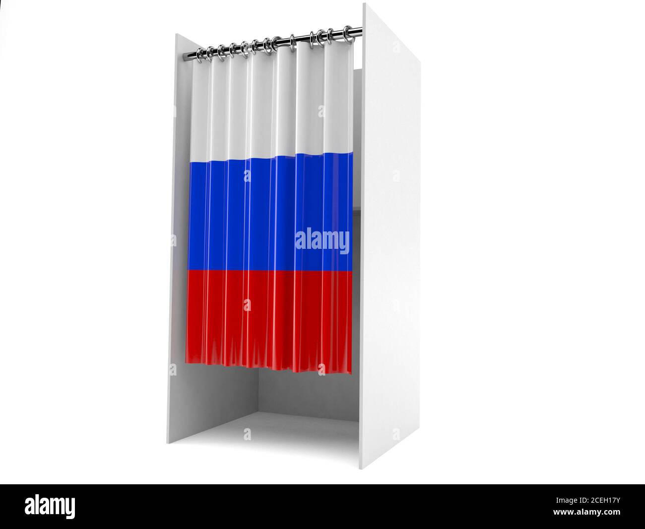 Vote cabinet with russian flag isolated on white background Stock Photo ...