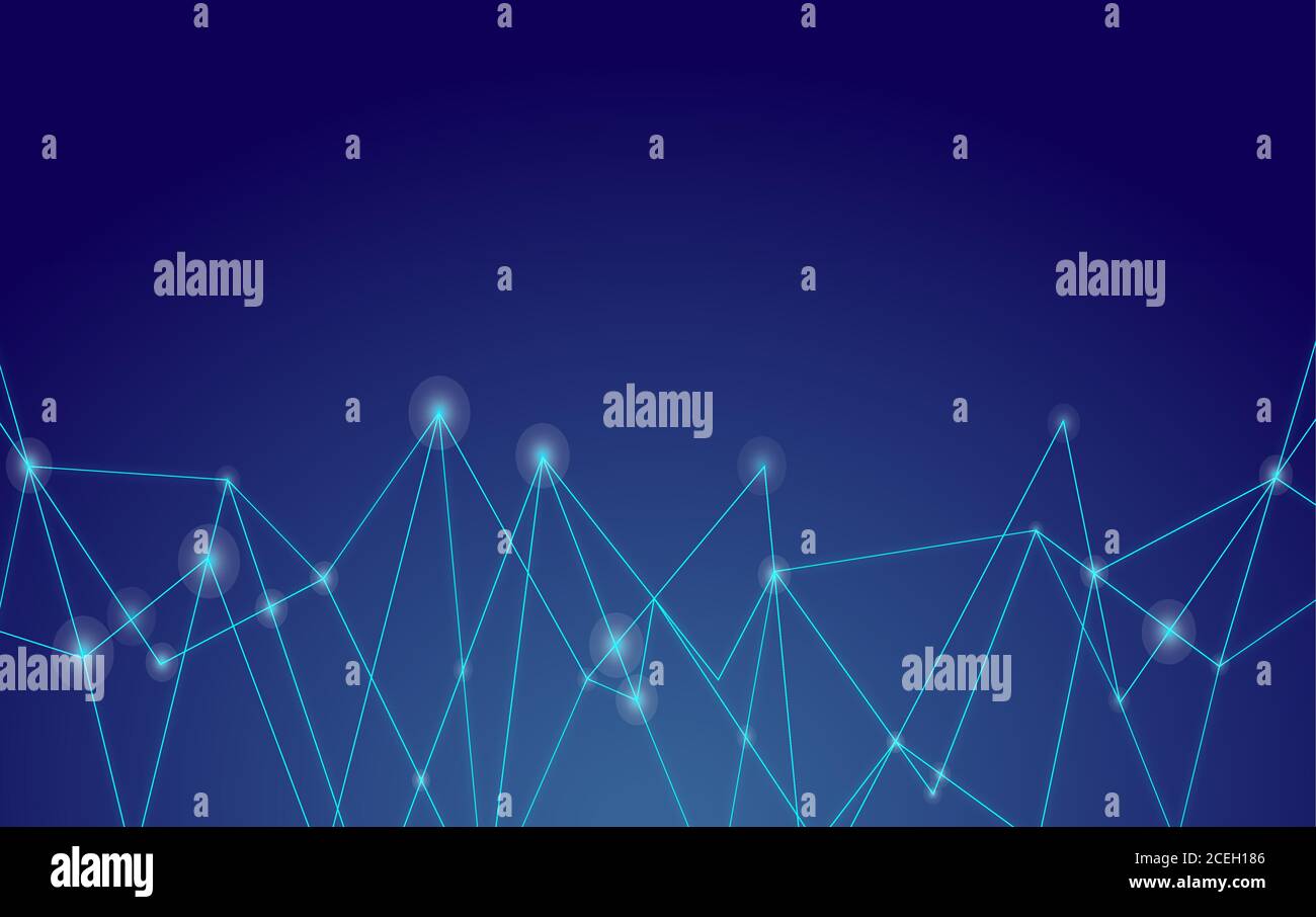 Global network connections with points and lines. Blue background Stock Vector Image & Art - Alamy