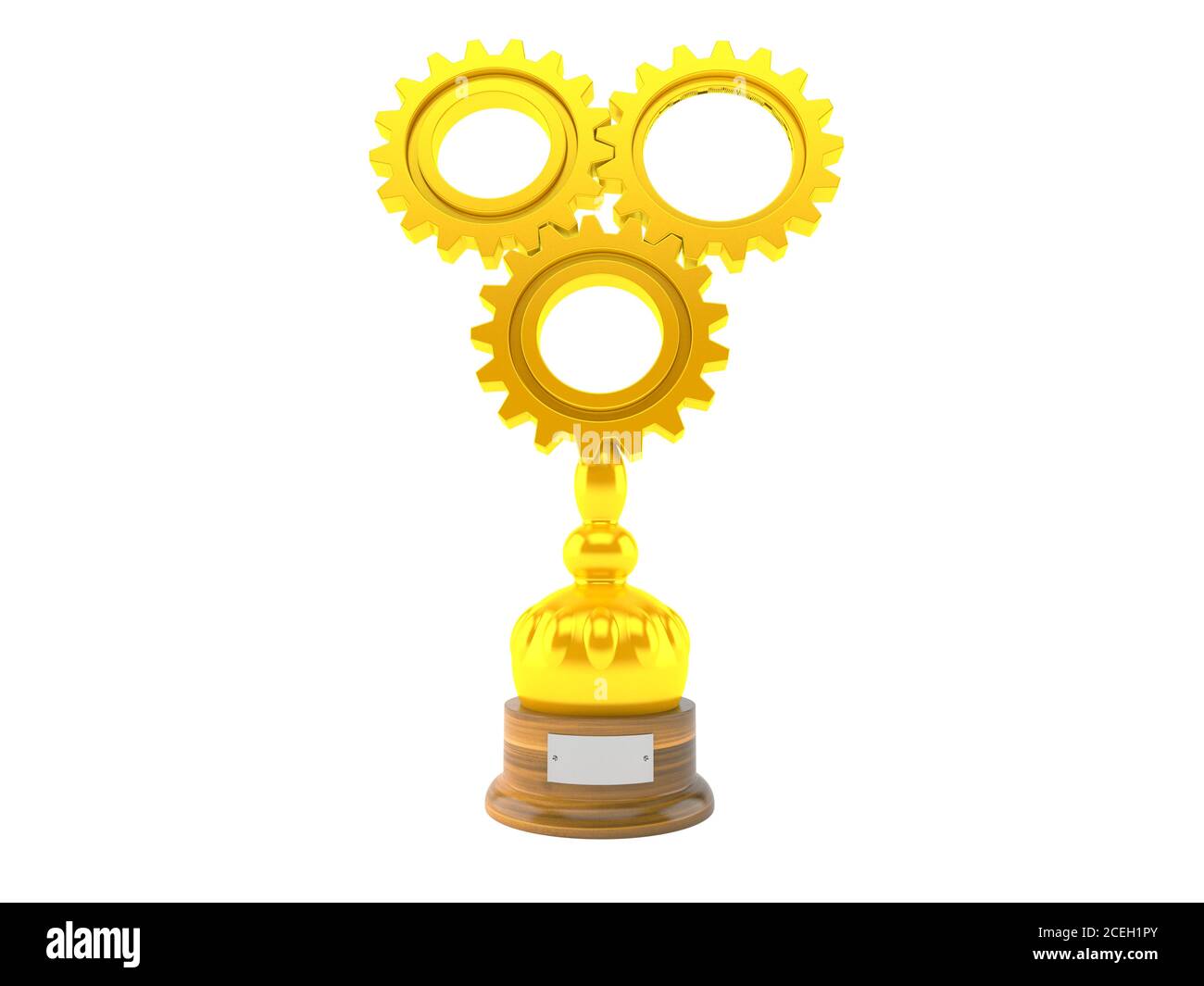 Teamwork trophy isolated on white background Stock Photo - Alamy