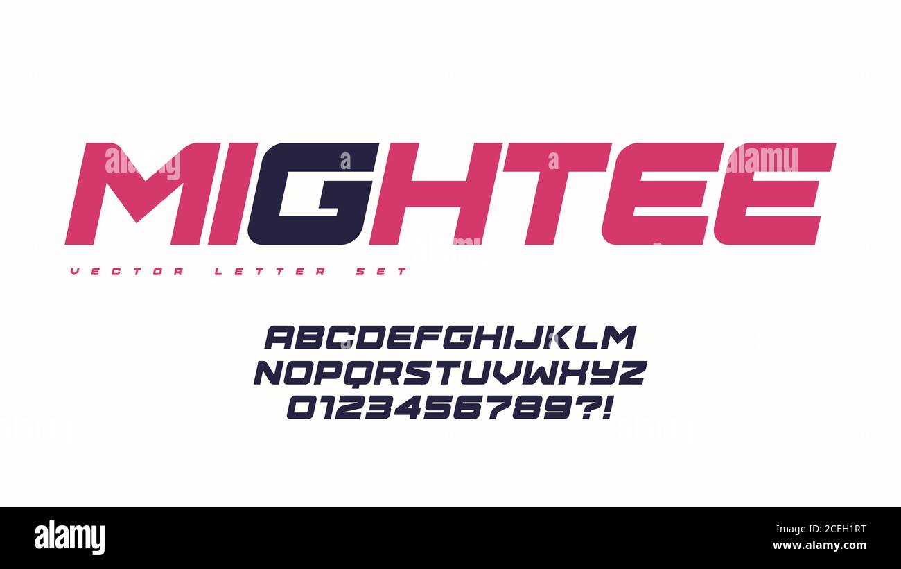 Tight and heavy rounded uppercase letter set, vector alphabet ...