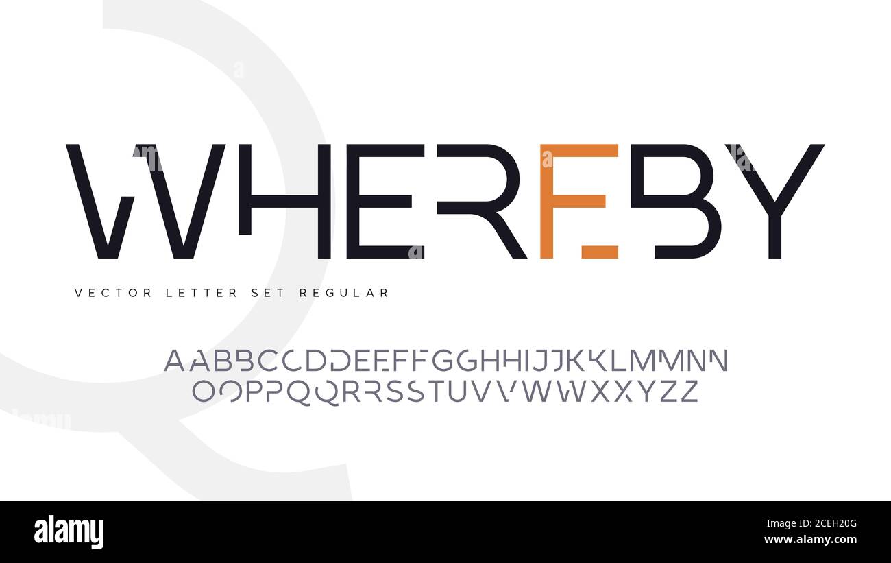 Contemporary geometric uppercase letter set, vector alphabet ...