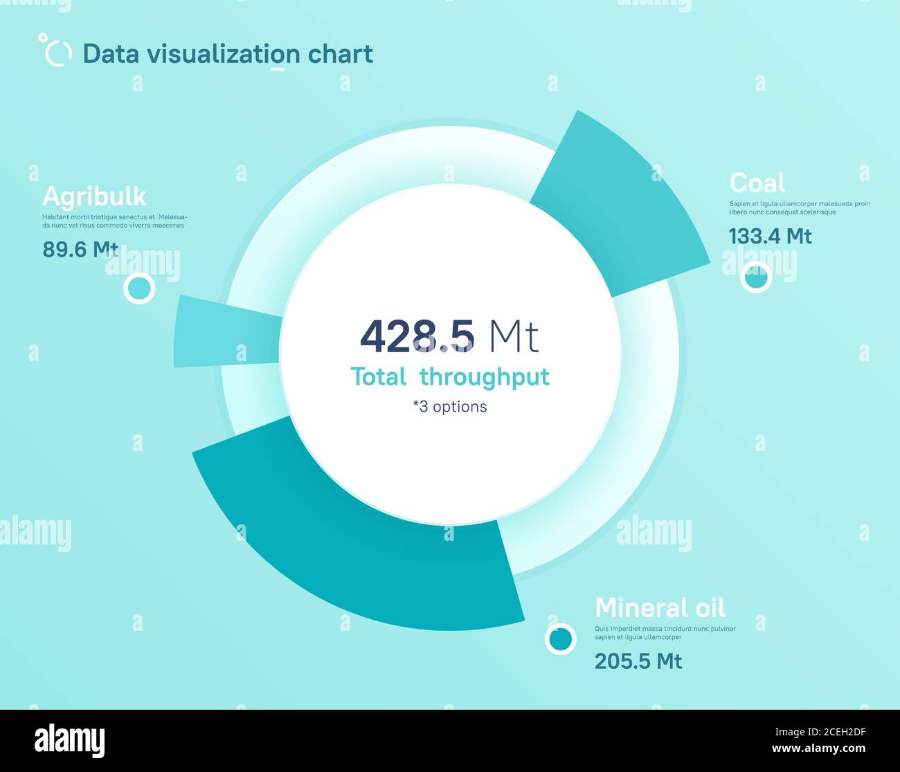 Vector pie chart design, modern template for creating infographics ...