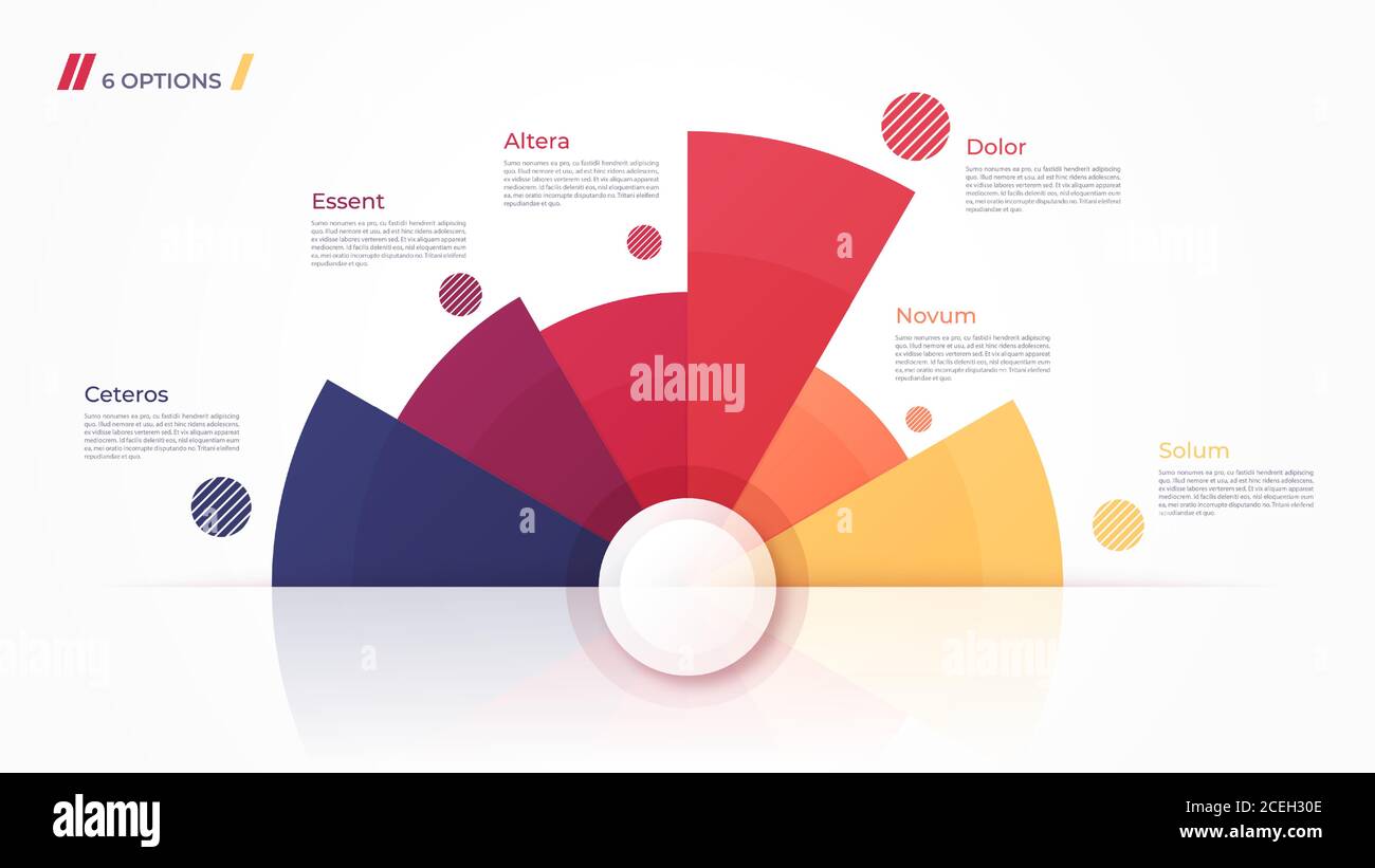Vector circle chart design, modern template for creating infographics ...