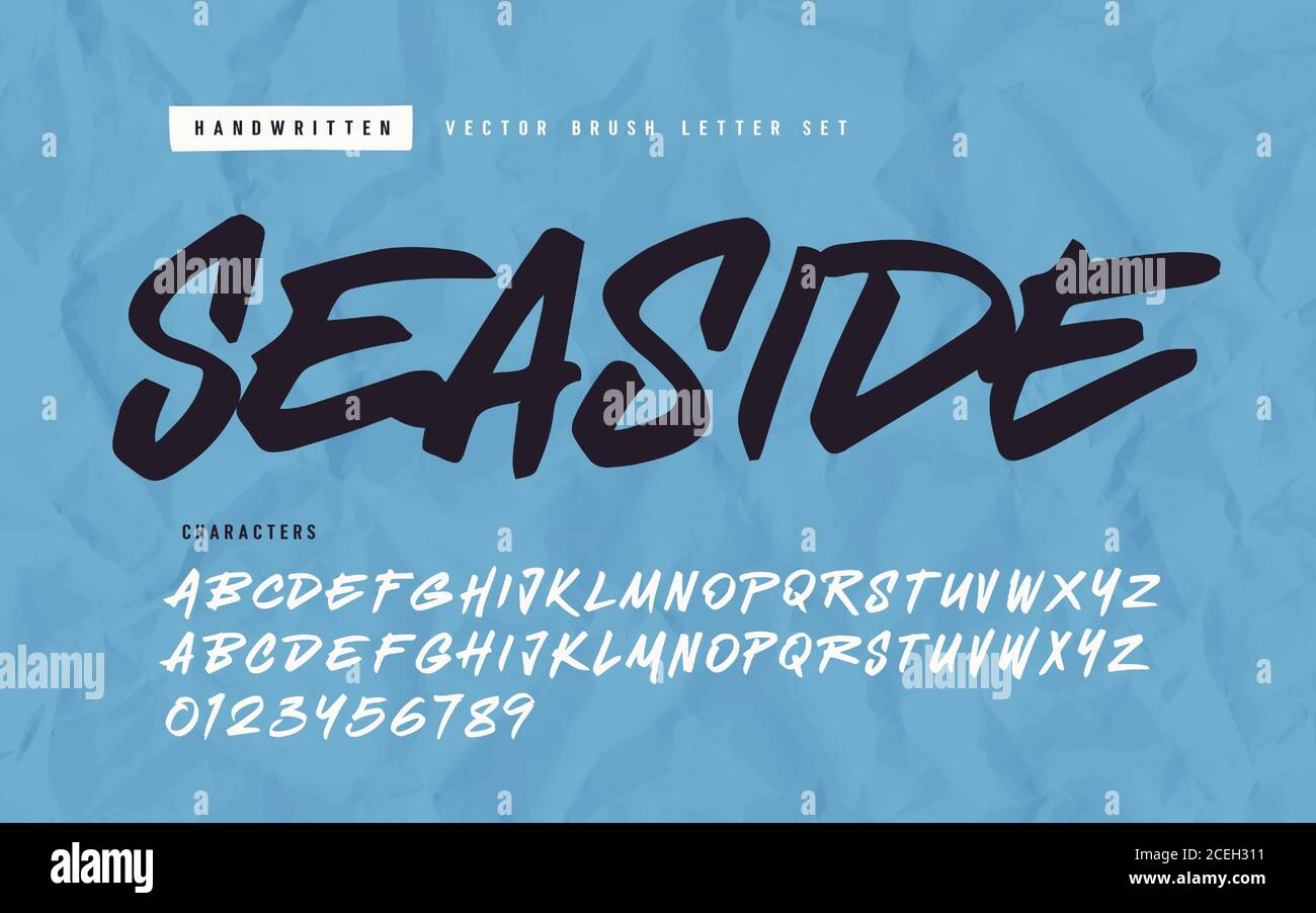 Handwritten sans serif alphabet hi-res stock photography and images - Alamy