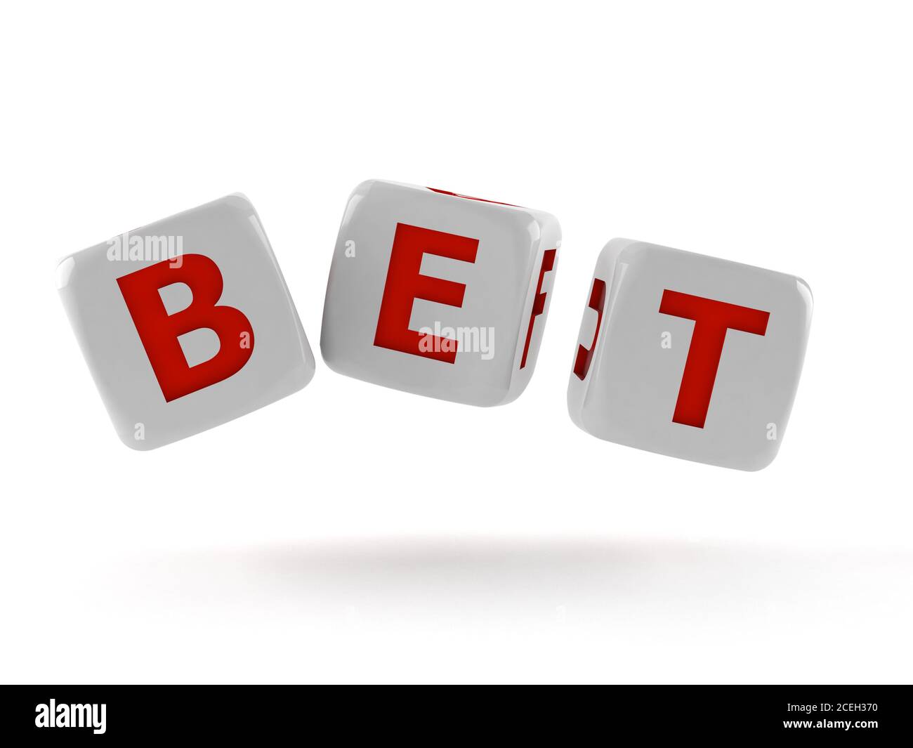 Dice with bet text isolated on white background Stock Photo - Alamy